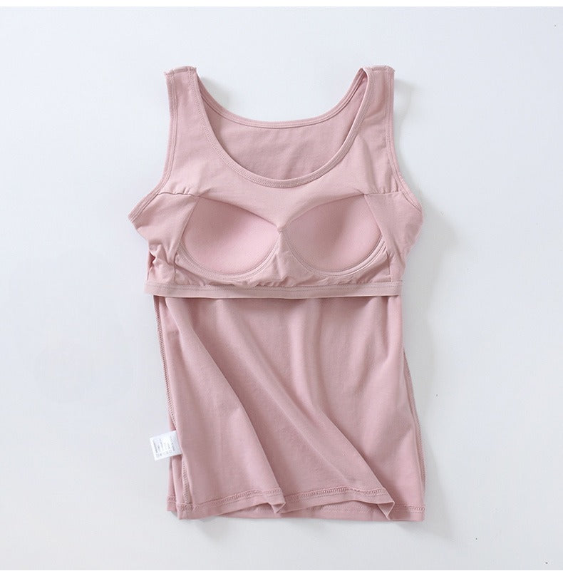Built In Bra Tank Top Cotton – Undo Your Bra